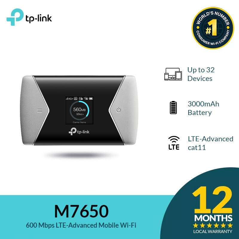 Tp-Link M7650 600Mbps LTE-Advanced Mobile Wi-Fi M7650 Pocket Wifi ...
