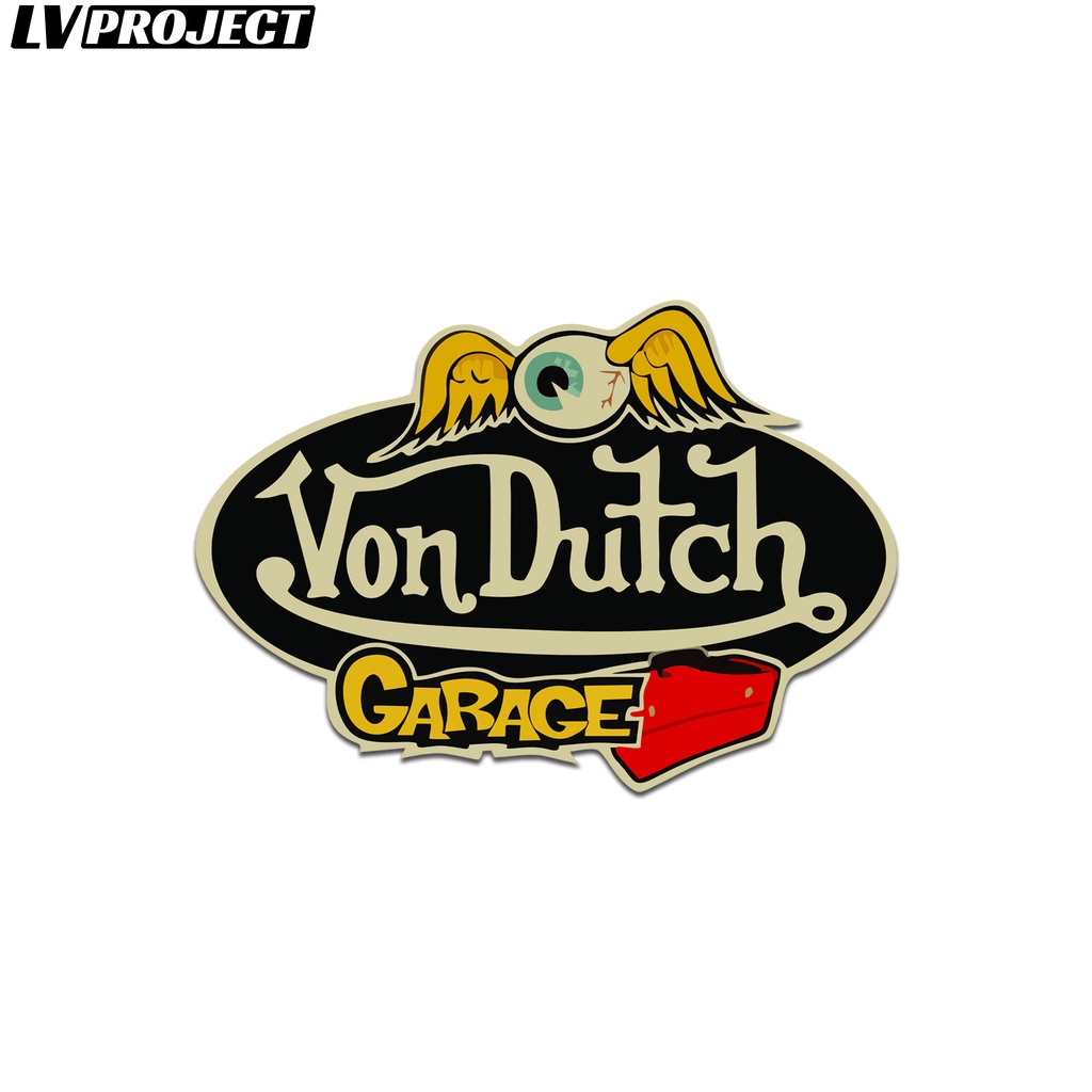 Sticker Von Dutch Vinyl Glossy Sticker Garage Motorcycle Vespa Helmet ...