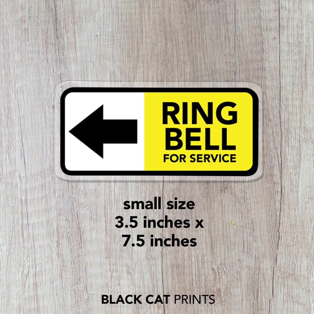 Ring Bell for Service Sign | Laminated Signage | Sign Board | Shopee ...