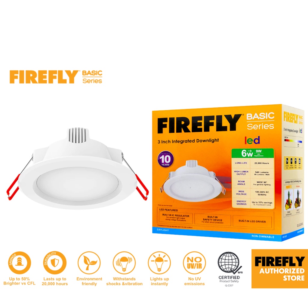 Firefly Basic Series Integrated LED Downlight | Shopee Philippines