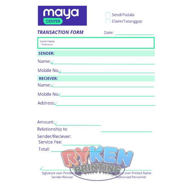 Maya Receipt/Transaction Slip | Shopee Philippines
