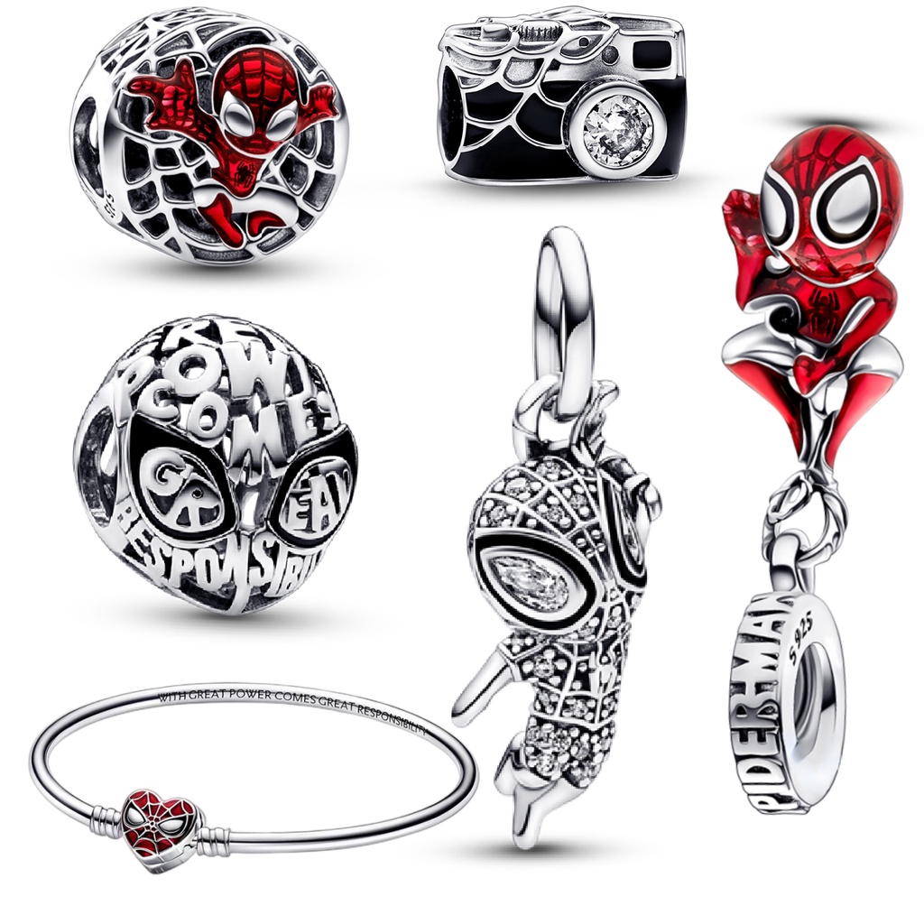 High Quality100 % S925 Silver Marvel Pandora Charm Series Spider-Man ...