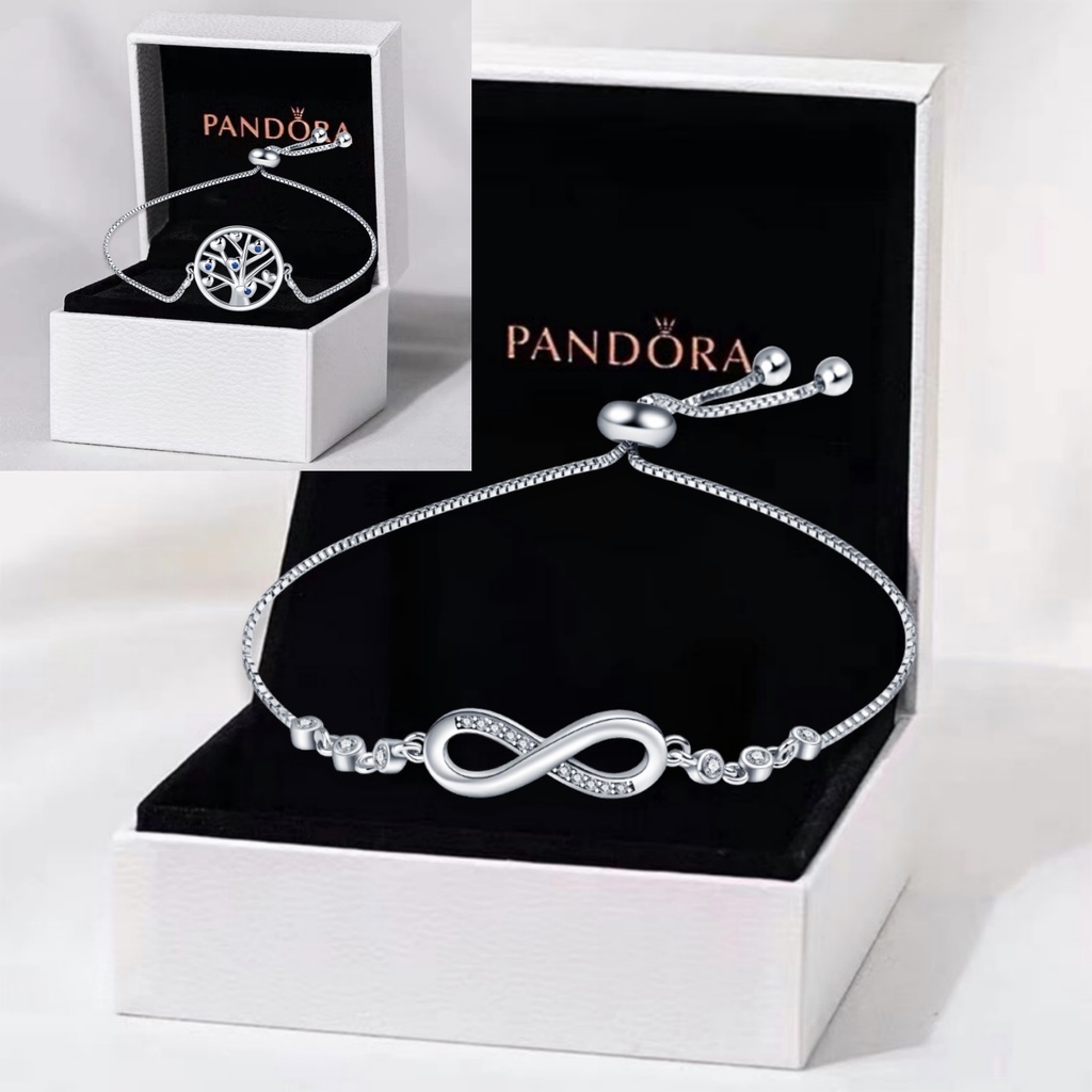 Original pandora Bracelet s925 Sterling Silver Eternal Symbol Lucky 8 ...