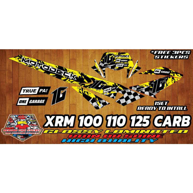 Honda Xrm 100,110,125 Carb 1G/Motodeck Decals | Shopee Philippines