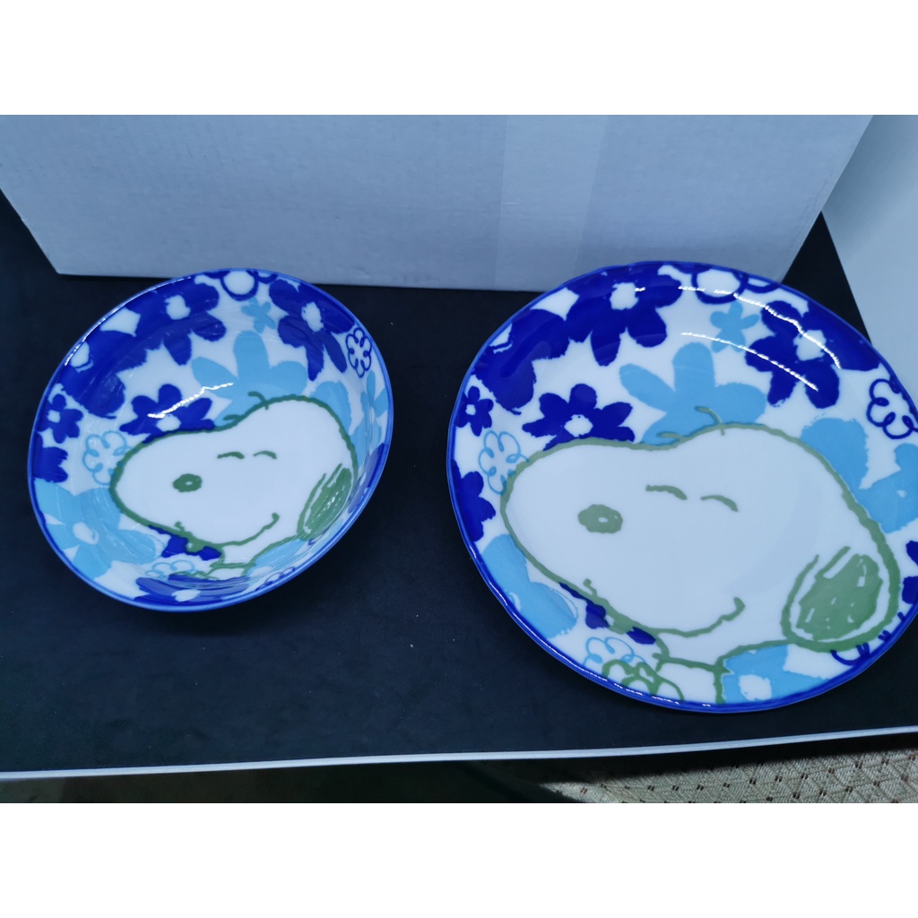 Peanuts Snoopy 4pcs Plate and 3 pcs Bowl Set Japan Set (licensed ...