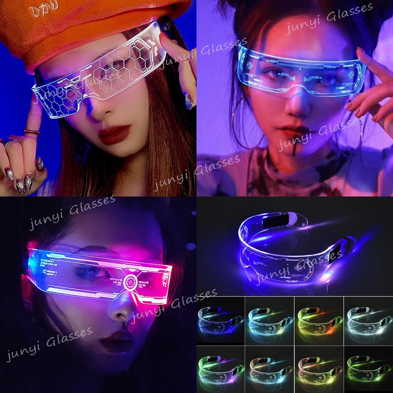 LED Cool Luminous Glasses Future technology style EL Luminous Glasses ...