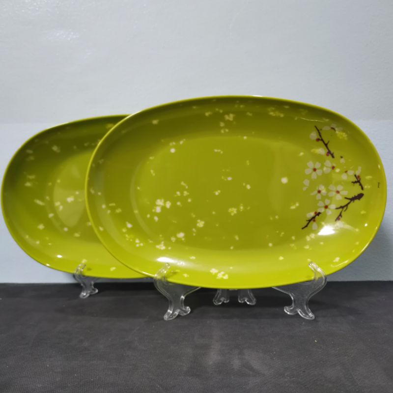 3/6 pcs. Melamine Oblong Platter/Serving Platter; Green Dinnerware ...