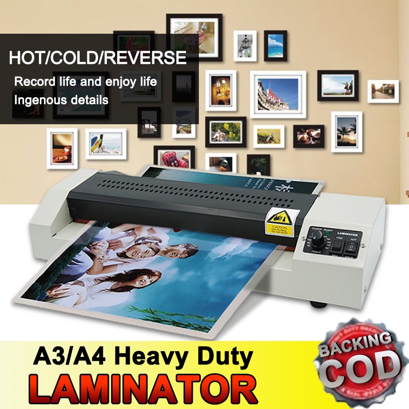 Laminating Machine A3 A4 Heavy Duty Laminator Hot Cold Reverse 220v