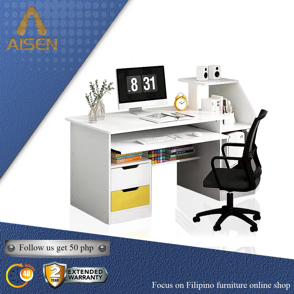 AISEN High Qualify Computer Table With Drawer Study Desk Office Desk ... AISEN High Qualify Computer Table With Drawer Study Desk Office Desk ...