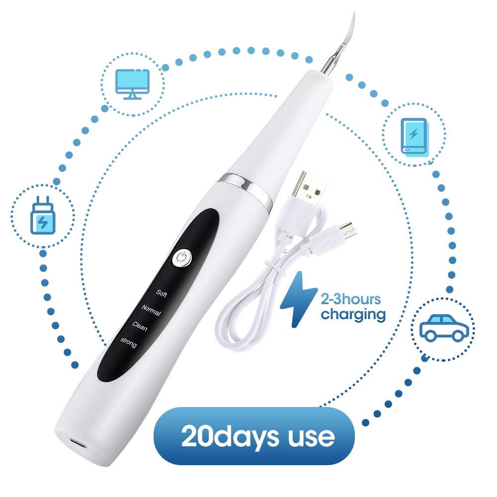 Ultrasonic Dental Scaler Electric Tooth Calculus Remover Sonic Stain ...