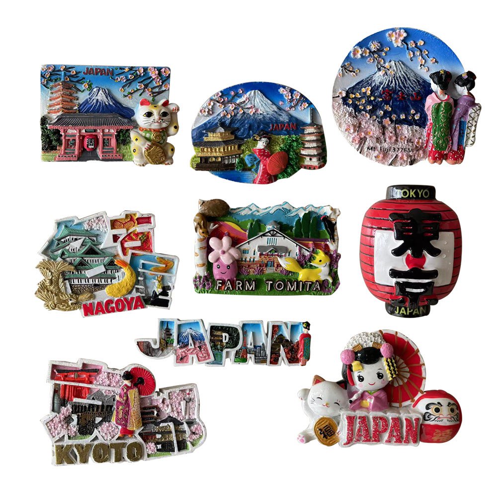 Japan Magnetic Fridge Magnets Mount Fuji Tokyo Travel Souvenirs 3D ...