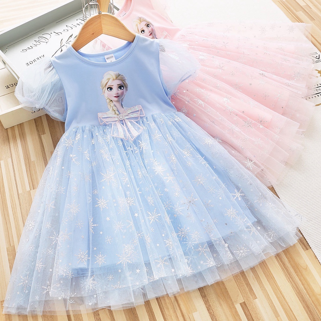 OZEN Elsa Kids Girl Clothes Aisha Princess Dress Frozen Fever Dress of ...