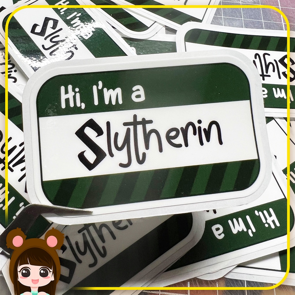Harry Potter Slytherine House Name Waterproof Sticker, Easy Peel ...