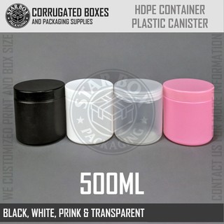 Starbox HDPE Plastic Container Canister Black White Pink and ...