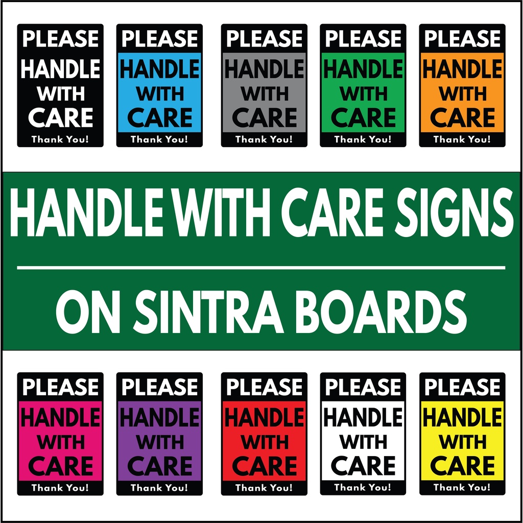 Handle With Care Signs, Household and Company Signage for Companies and ...