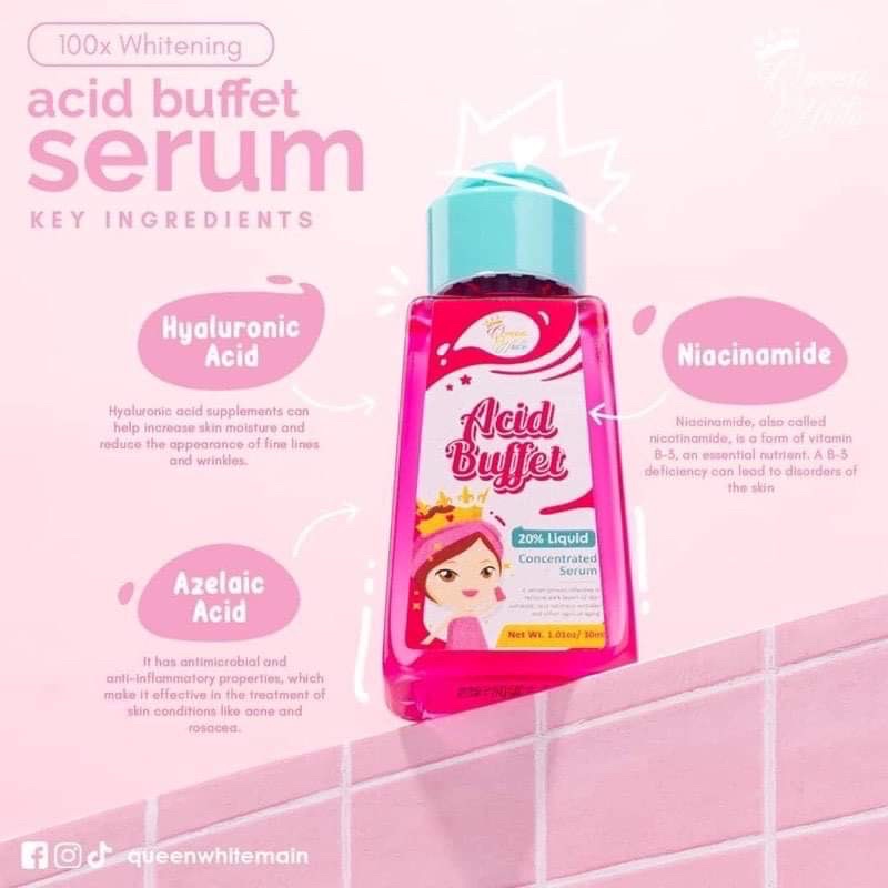 Queen White Acid Buffet Serum ORIGINAL PRODUCT | Shopee Philippines