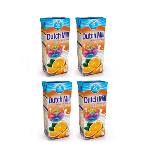 Dutch Mill Yoghurt Drink Orange Juice 180mL x 4pcs | Shopee Philippines