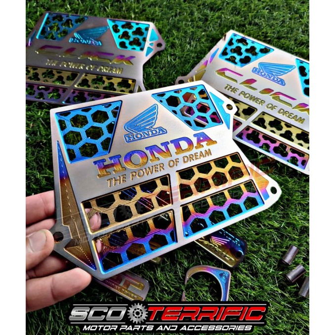 HONDA CLICK V1 V2 V3/ AIRBLADE 150/ADV 150 ALLOY RADIATOR COVER ...