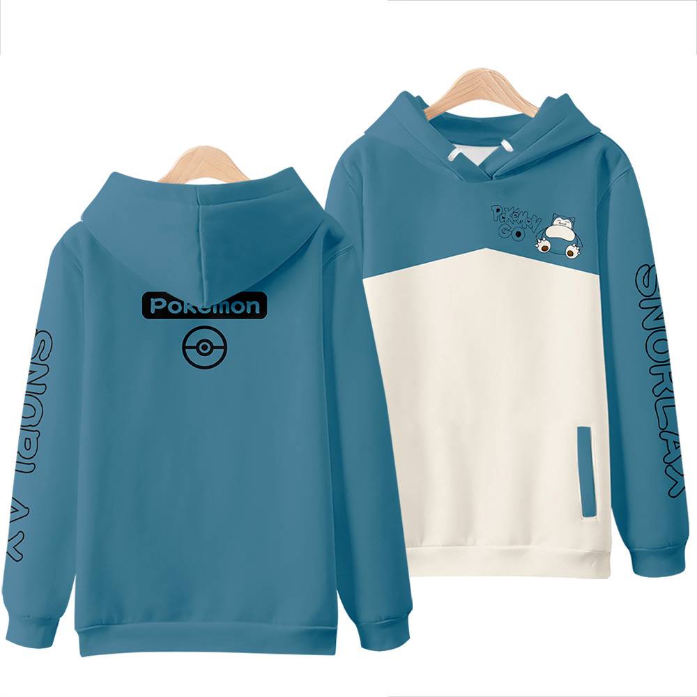 TOP Pokemon Snorlax Anime Jacket Hooded Long Sleeve Tops Casual Coat ...
