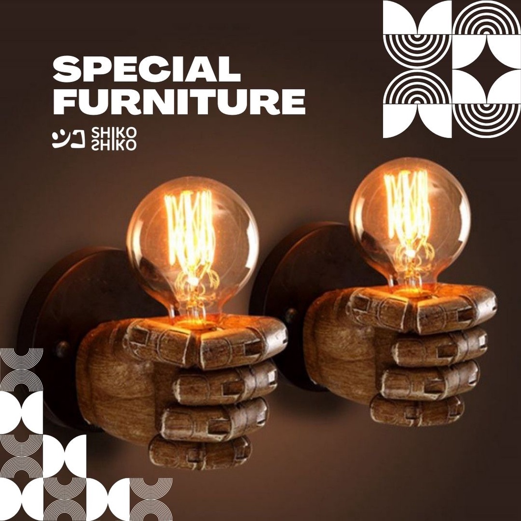 LMPtnj LOFT Vintage Industrial Style Antique Wall Lamp Hand Wall Lamp ...