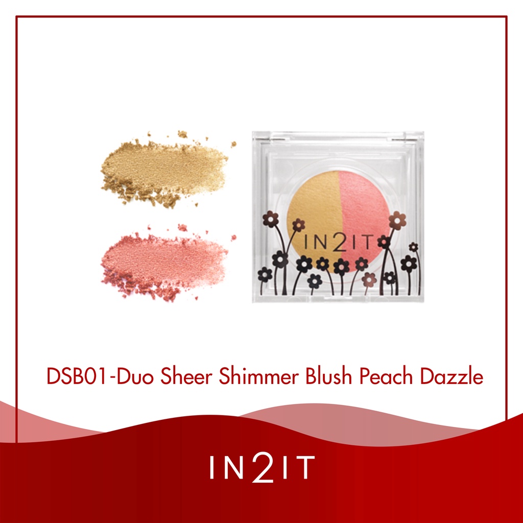 IN2IT Duo Sheer Shimmer Makeup Blush SPF30 PA+++ 01-DSB | Shopee ...