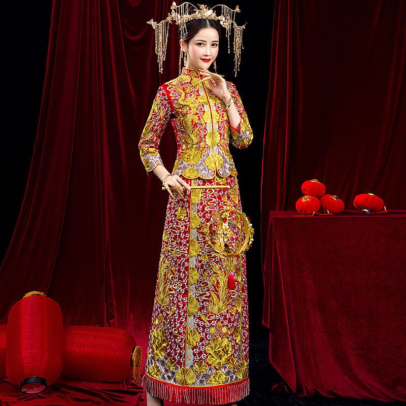 Xiuhe Clothing Dawufu Dragon Phoenix Gown Bride 2022 New Style Chinese ...