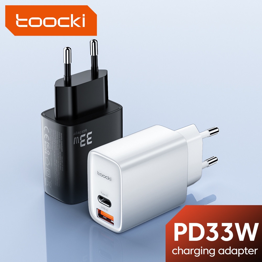 Toocki 33W PD Charger USB Type C Dual Port Fast Charging US Plug ...