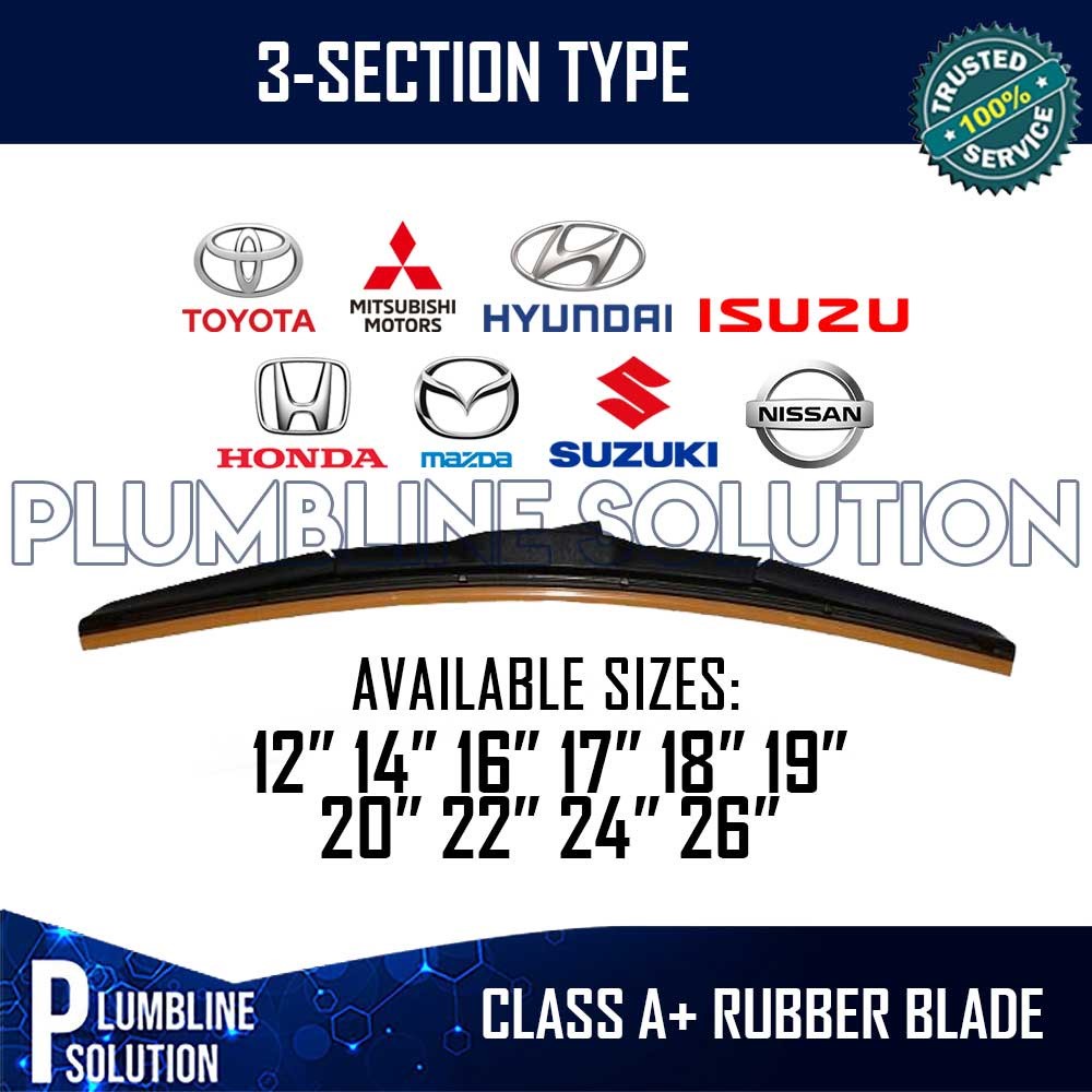 Hybrid 3 Section Dynastics Brand Wiper Universal Single Windshield ...