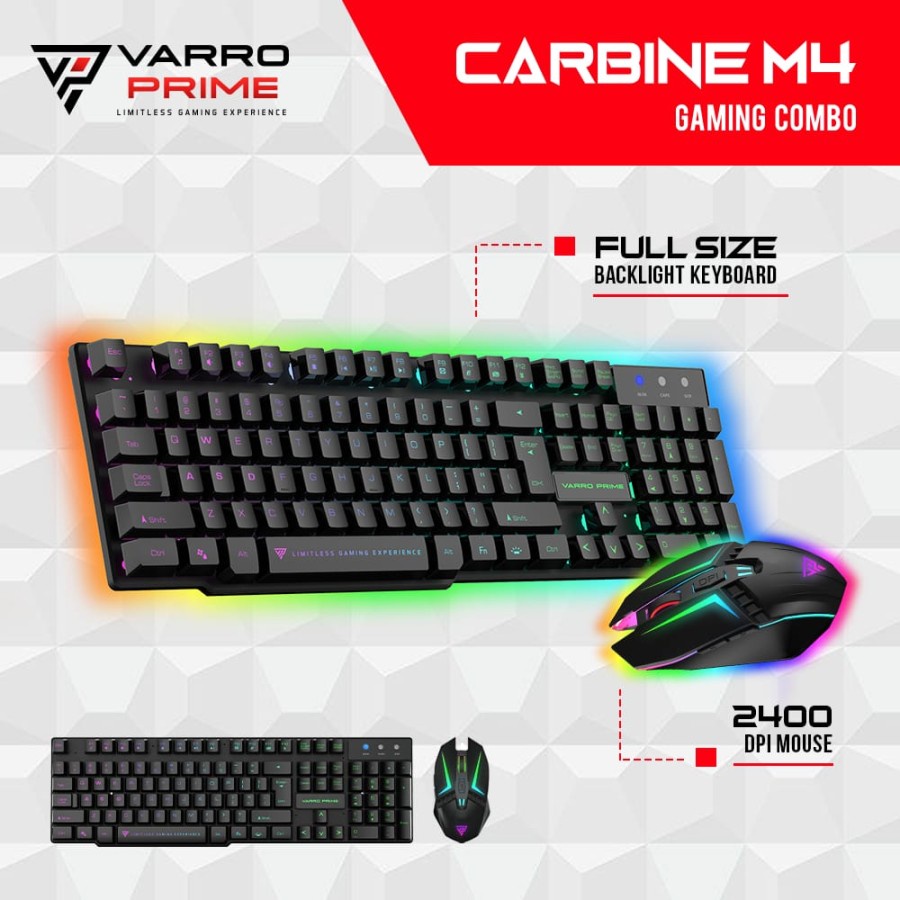 Varro Carbine M4 Rgb Gaming Mouse Keyboard | Shopee Philippines