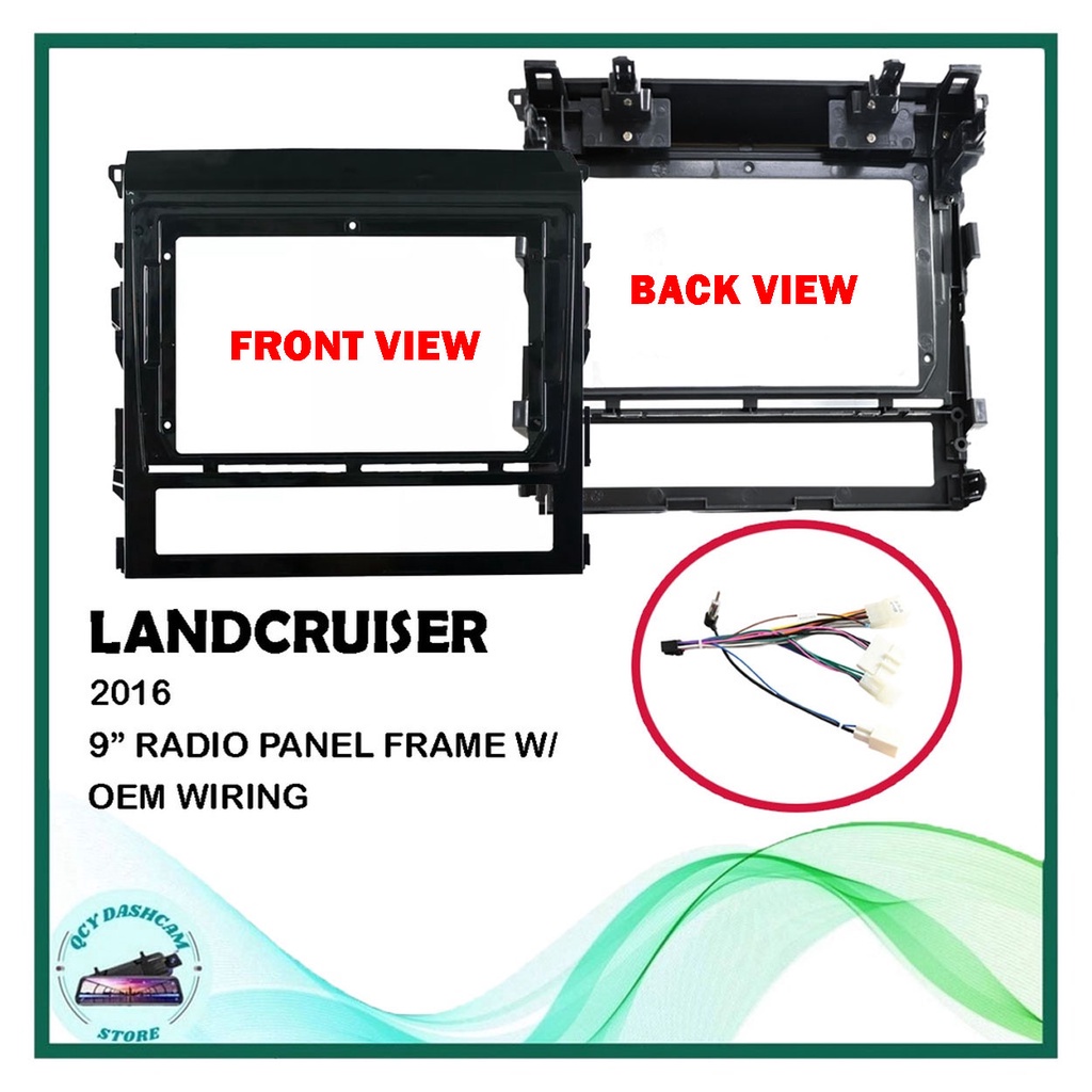 9 Inch Car Fascia for Landcruiser 2016 Head Unit Fascia Radio Frame ...