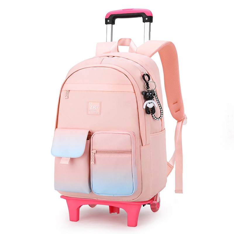 ZIRANYU 2/6 Wheels Removable Children School Bags for Girls Boy School ...