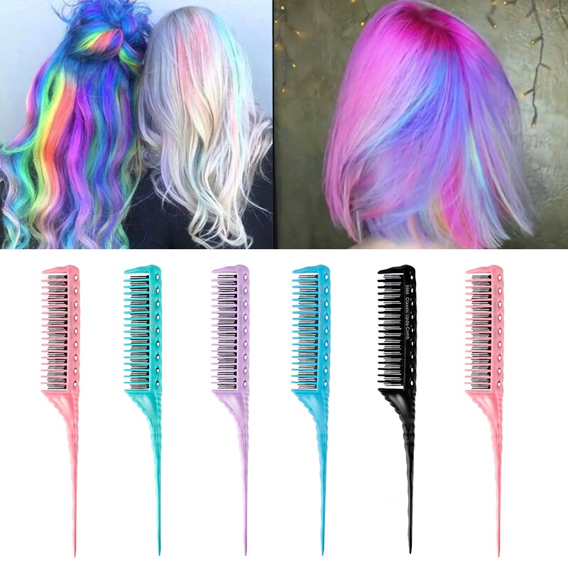Hair Dyeing Comb Three Row Tooth Tool Modeling Pointed Tail Friendly ...
