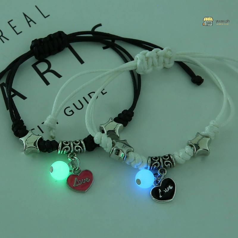1Pair Luminous Bracelet Adjustable Couple Bracelet Fashion Bracelets ...