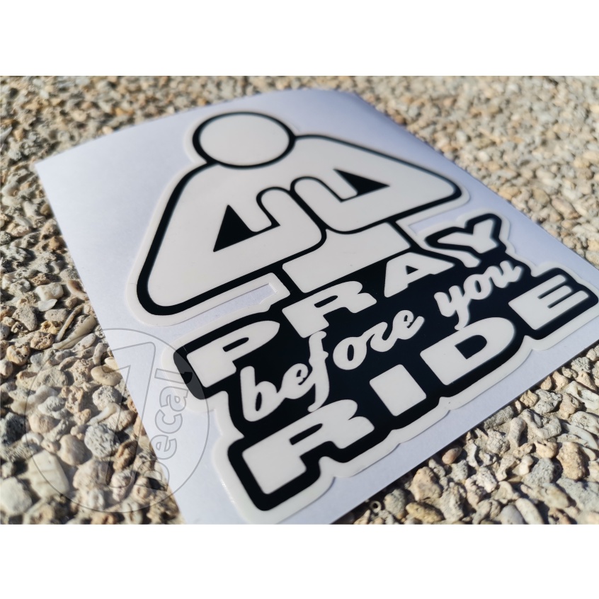 PRAY BEFORE YOU RIDE STICKER DECAL | Shopee Philippines