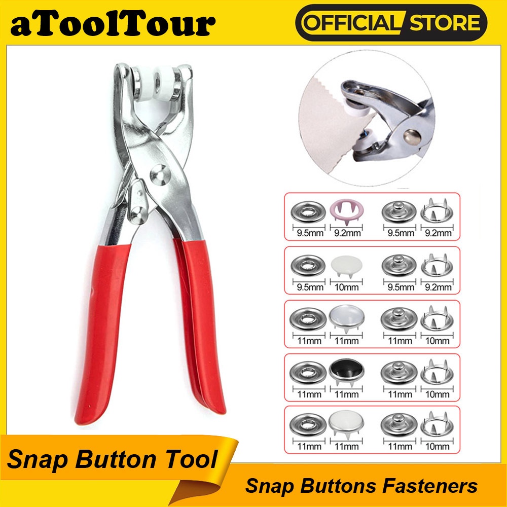 Craftsmanship DIY Metal Tick Snaps Buttons With Fastener Pliers Set ...