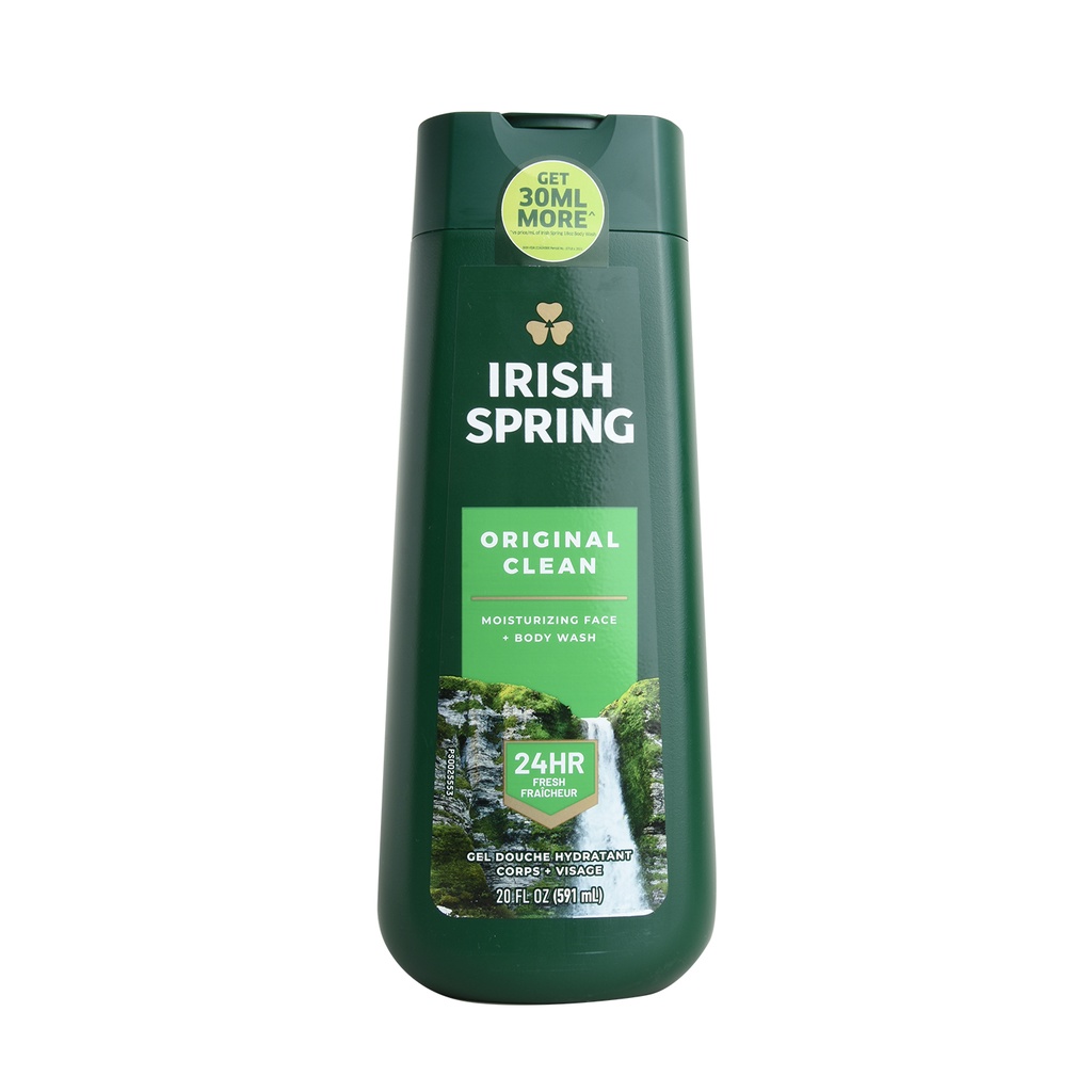IRISH SPRING Original Clean Moisturizing Face + Bodywash 20oz | Shopee ...