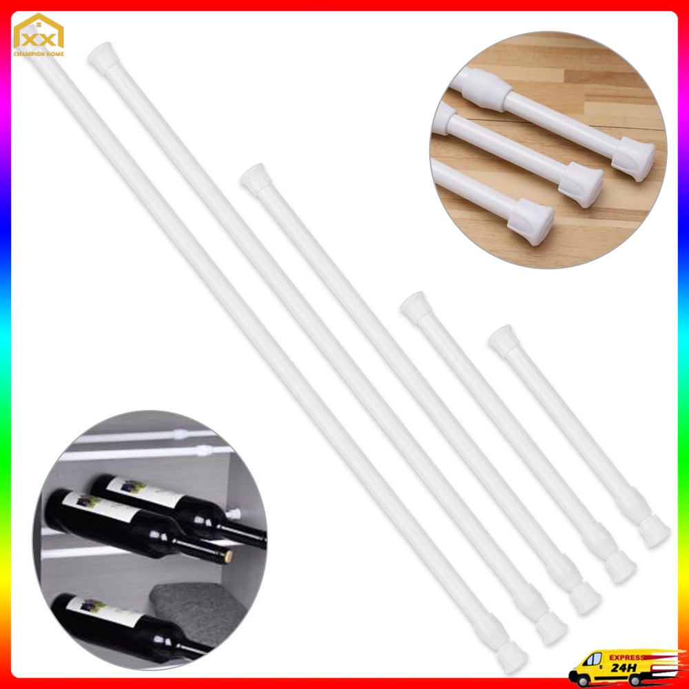 Multi Purpose Spring Loaded Adjustable Tension Rod | Curtain Rods ...
