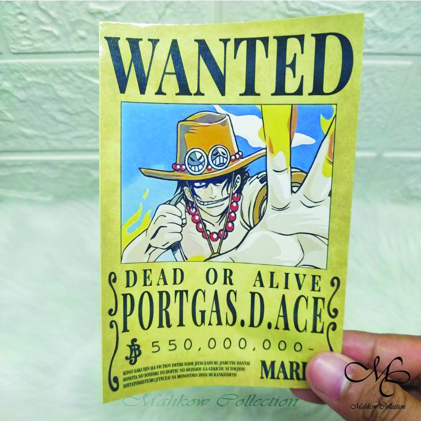 STICKER ANIME POSTER [ONE PIECE ANIME WANTED POSTER LATEST BOUNTY ...