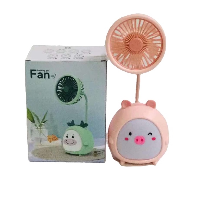 Portable Budding Pet Fan Pig Design with LED Light Function | Shopee ...