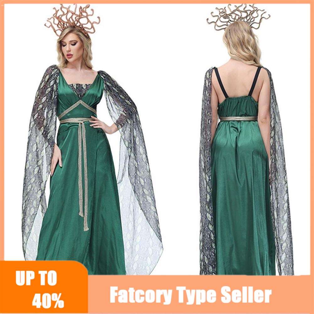 Medusa Basilisk Costume for Women Girls Sexy Gorgon Sedusa Costume ...