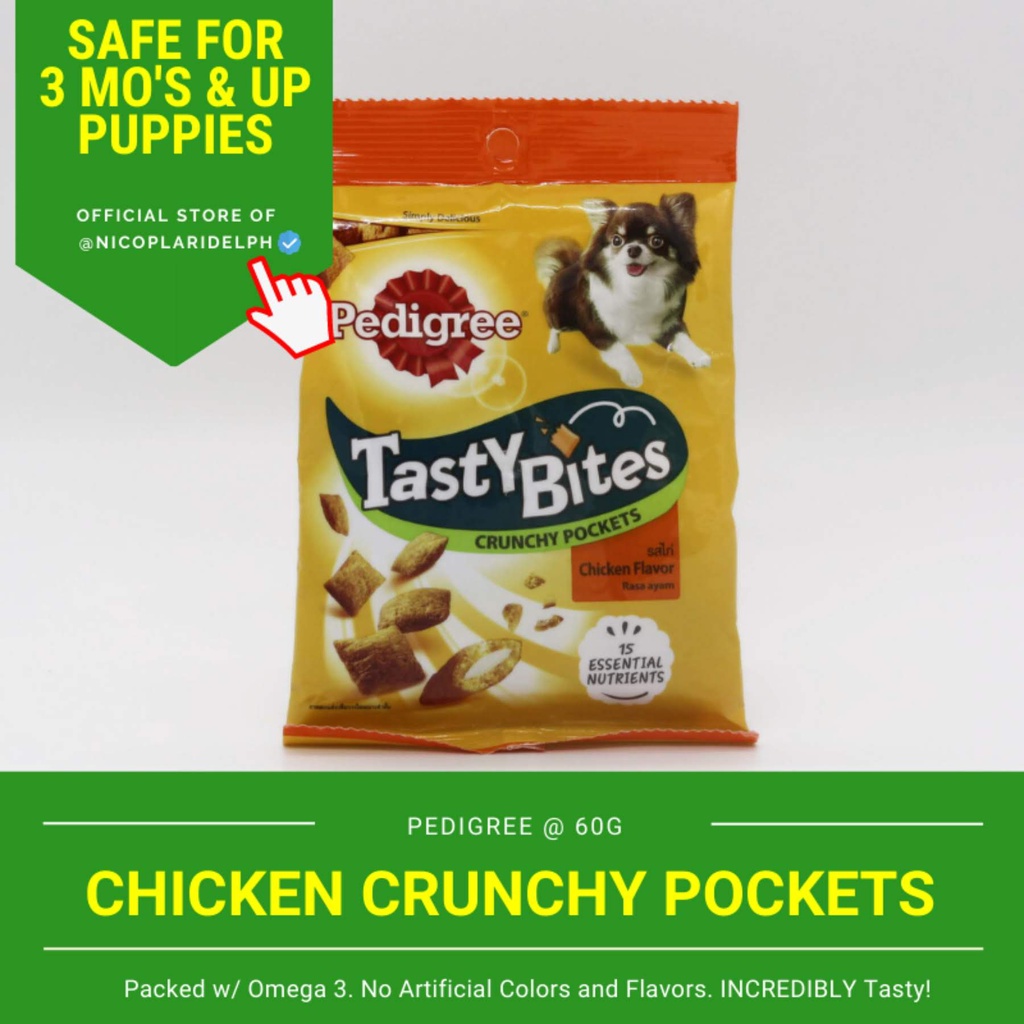 Pedigree Tasty Bites Delicious Chicken Flavored Crunchy Pockets Dogs ...