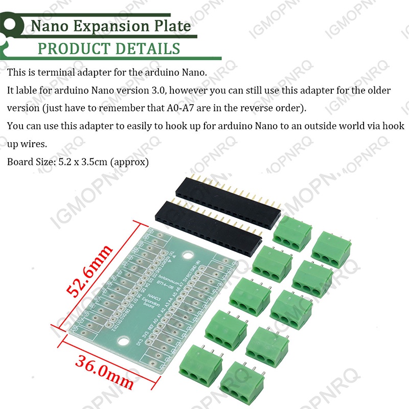 NANO 3.0 controller Terminal Adapter for Arduino NANO terminal ...