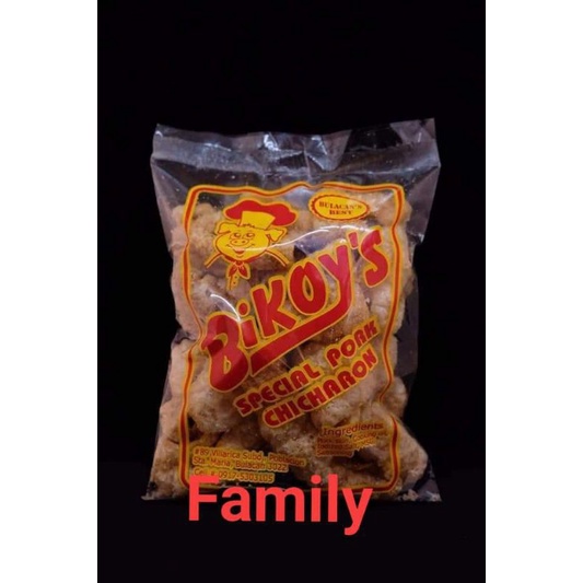 Bikoys Pork Chicharon,Family Size,Chicharon baboy,plain,80g,Bulacan ...