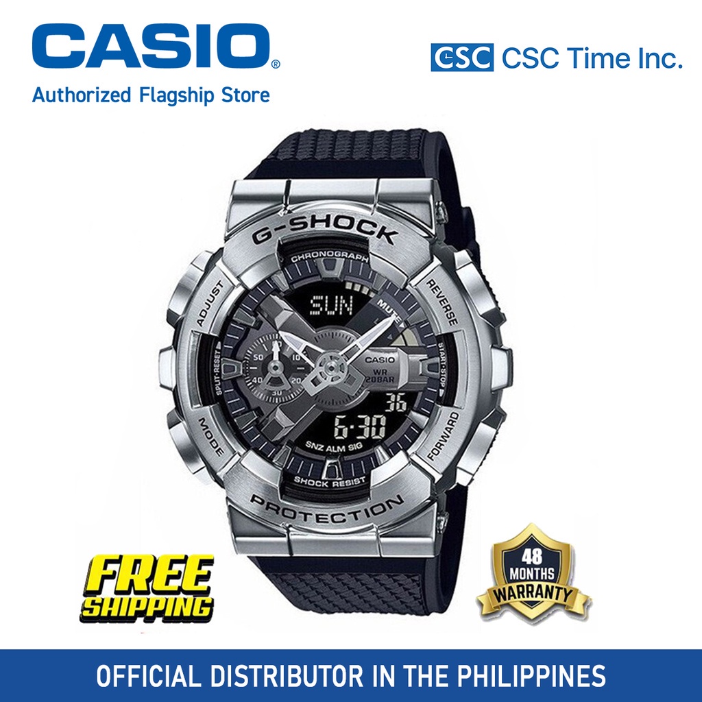 Casio G-Shock GM-110 Men Sport Watch GM110 Stainless Steel Case Dual ...