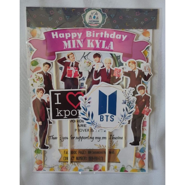 BTS Customize Cake topper and Cupcake topper | Shopee Philippines