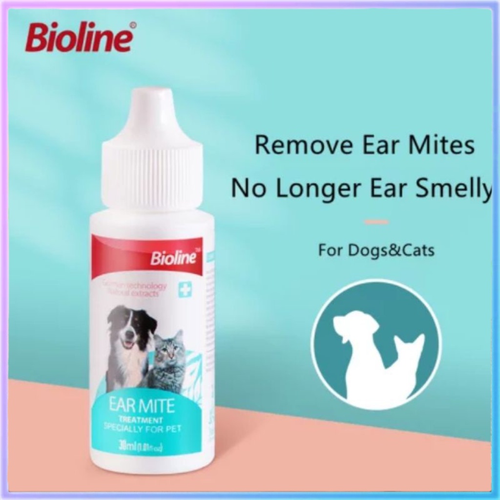 Bioline Ear Mite Treatment for Dogs and Cats 30ml | Shopee Philippines