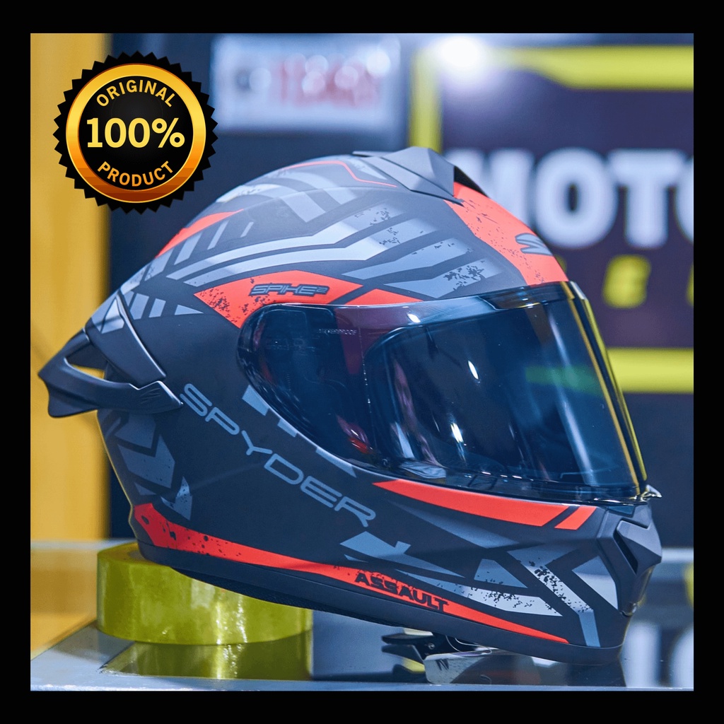 SPYDER SPIKE 2 SINGLE VISOR HELMET WITH ICC STICKER | Shopee Philippines