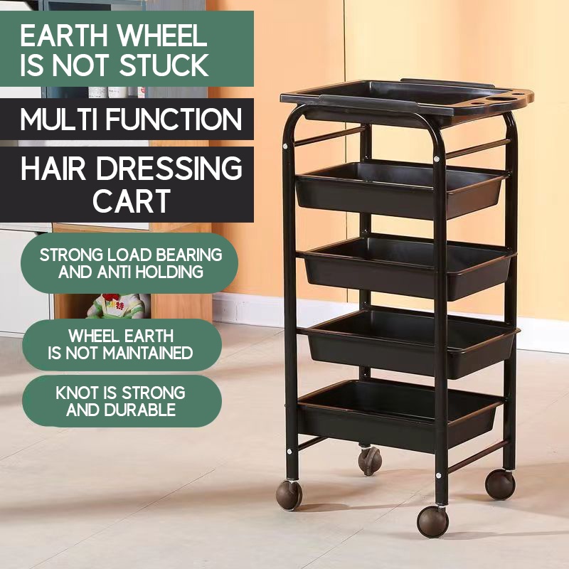 Barber Shop Trolley 5 Layers Salon Tools Hair Cut Accessories Storage ...