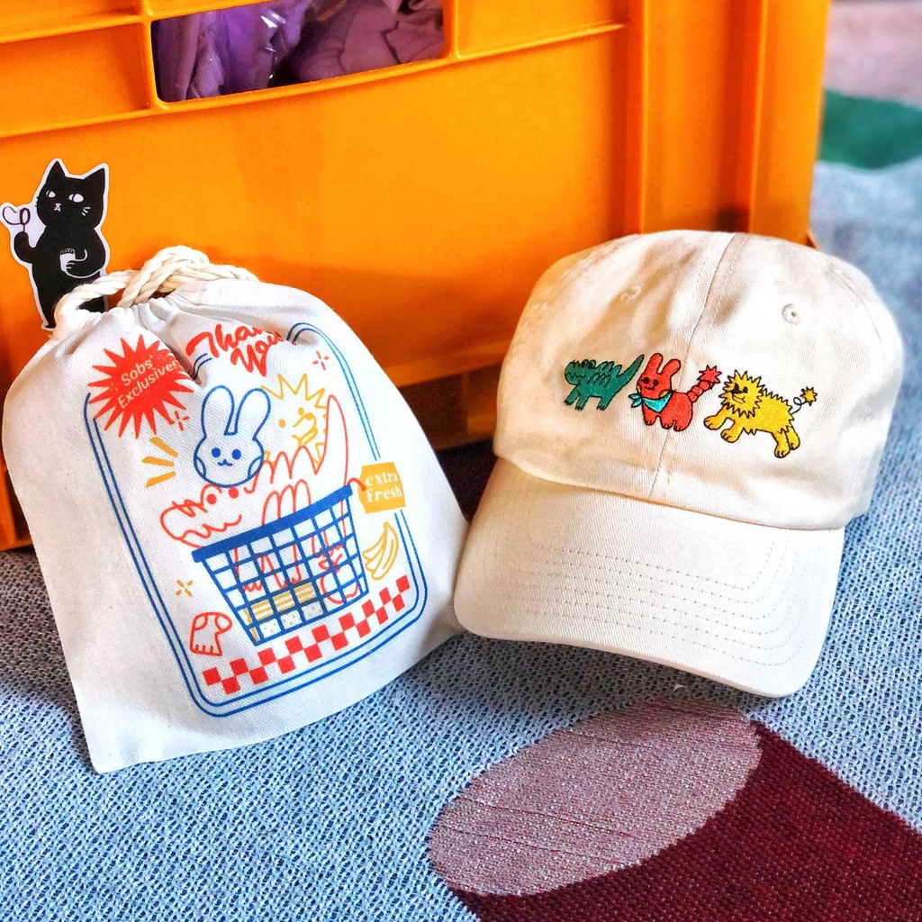 sobsannix | Fun Bum Run Dad Cap - In cream | Shopee Philippines