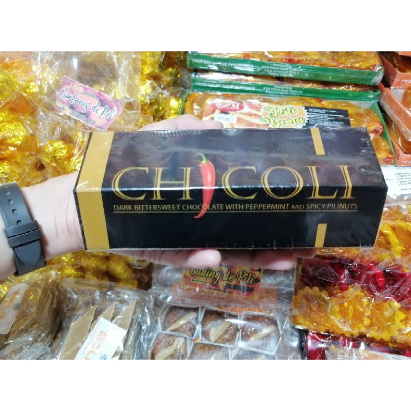 BICOL'S CHICOLI chocolate flavor with pili nuts inside | Shopee Philippines